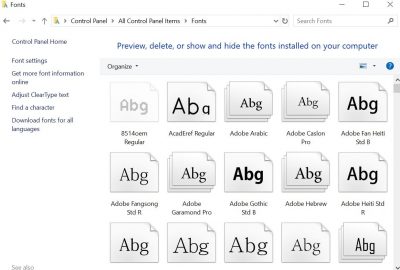 How to Install and Manage Fonts in Windows 10 - Bobland : Techniques