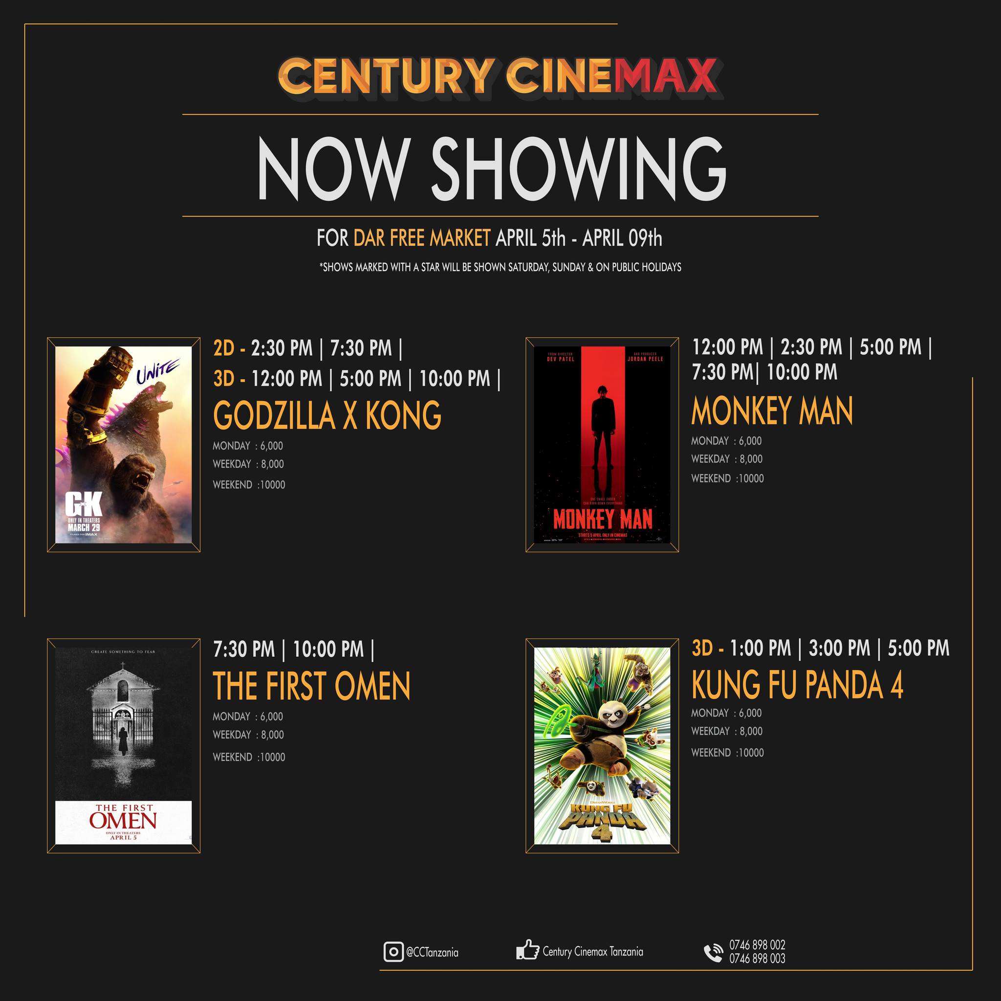Updated Cinema Schedule for Tanzania Movie Theaters - Bobland : Techniques