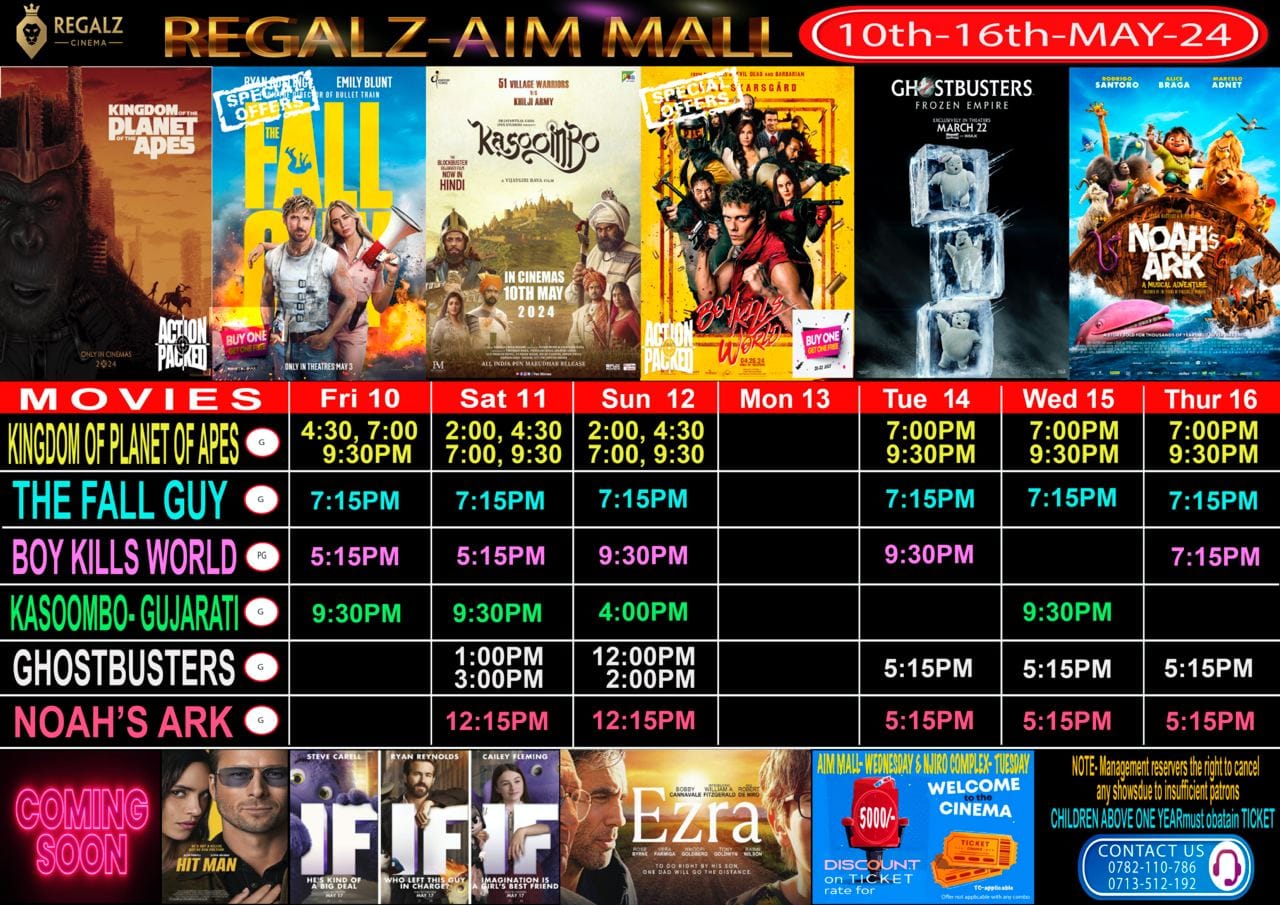 Updated Cinema Schedule for Tanzania Movie Theaters - Bobland : Techniques