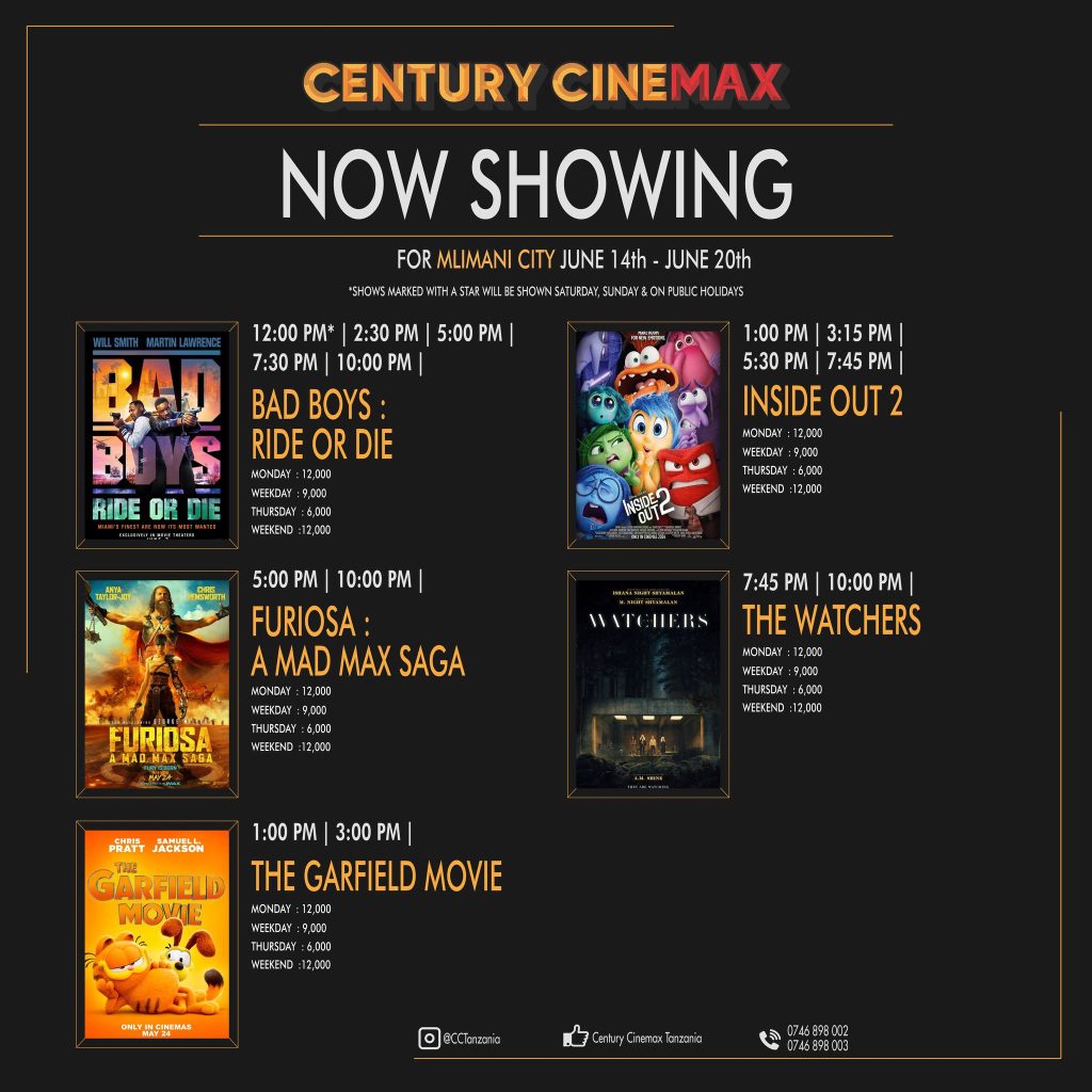 Updated Cinema Schedule for Tanzania Movie Theaters - Bobland : Techniques
