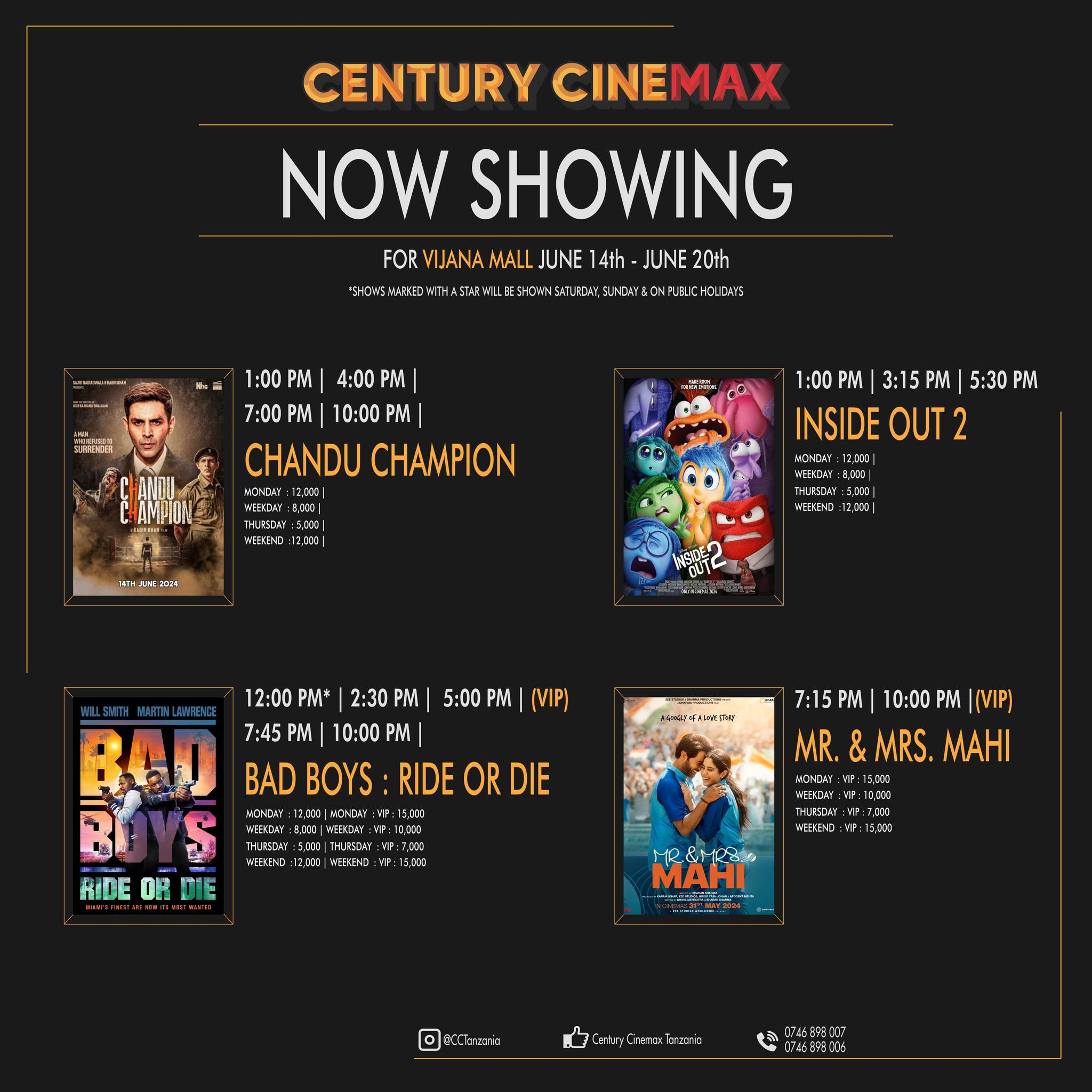 Updated Cinema Schedule for Tanzania Movie Theaters - Bobland : Techniques
