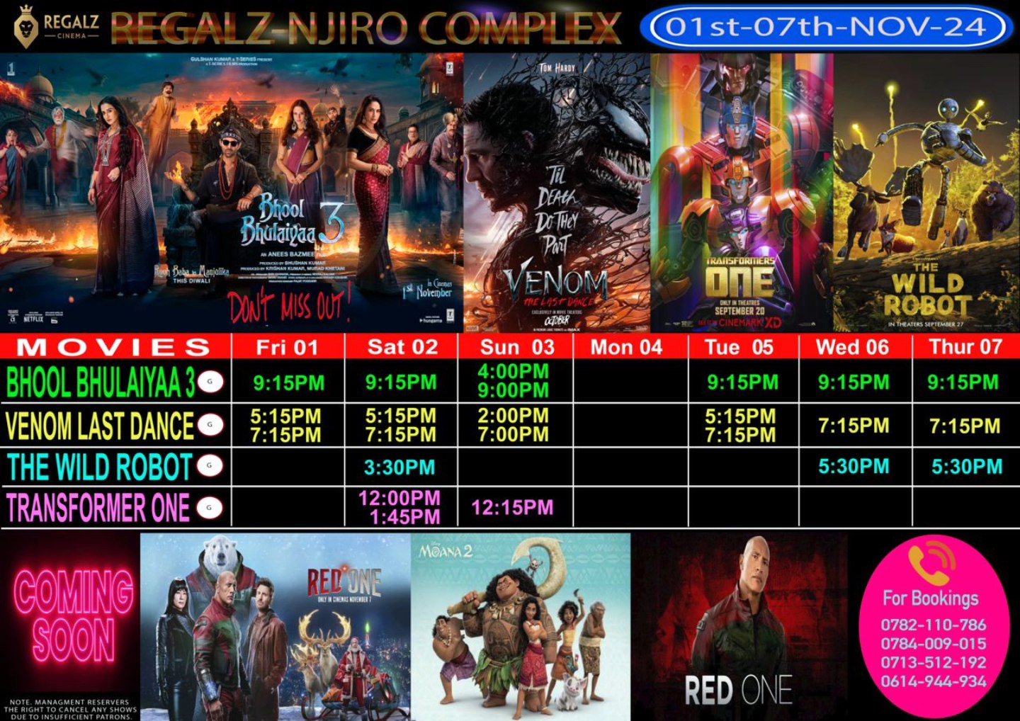 Updated Cinema Schedule for Tanzania Movie Theaters - Bobland : Techniques